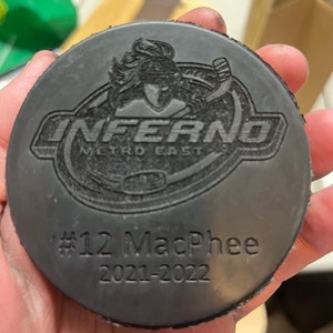 Personalized Custom Engraved Hockey Pucks - Etsy