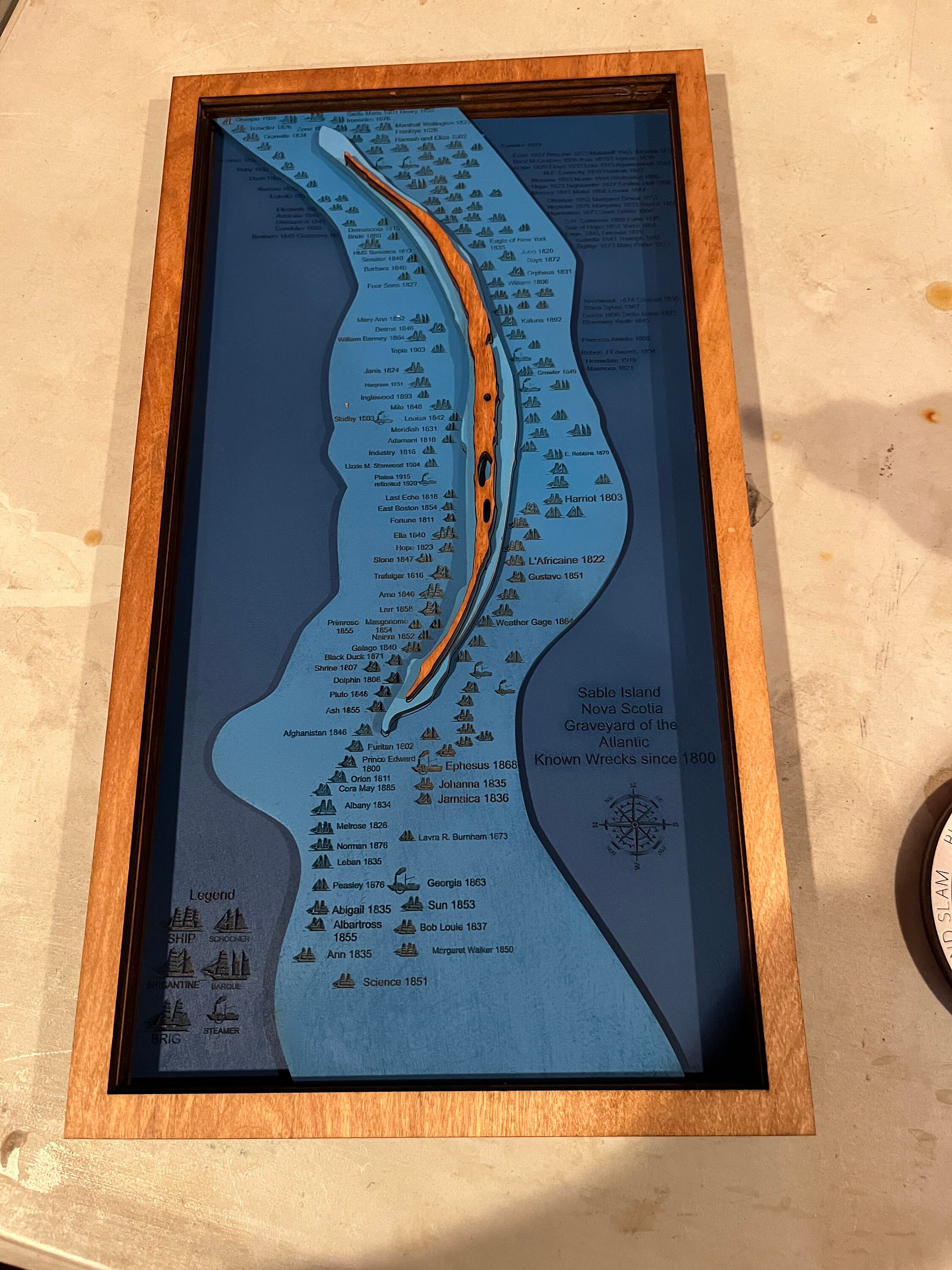 Sable Island Ship Wreck 3d Map - Etsy