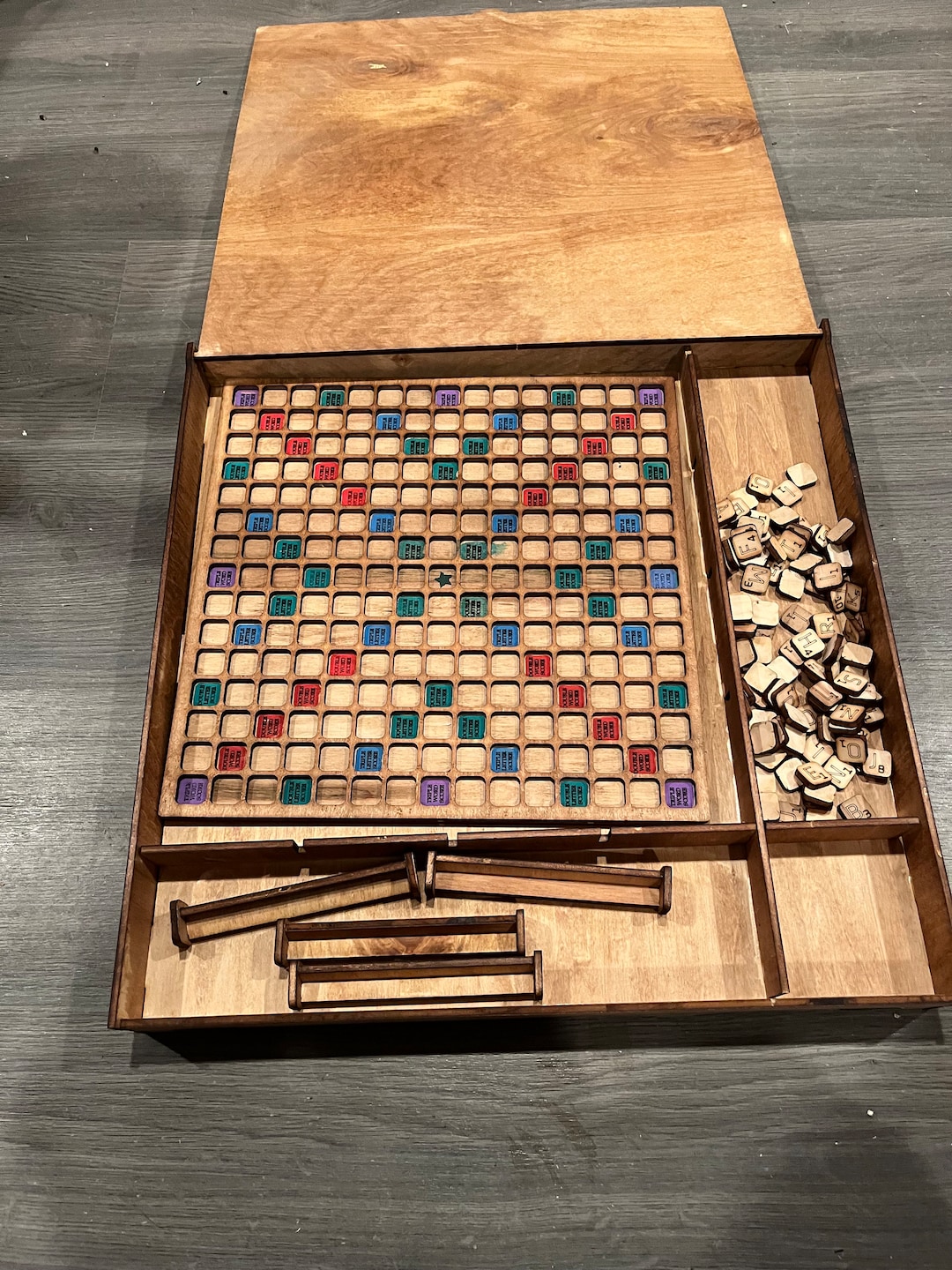 Custom Scrabble Game Set With Personalized Case - Etsy