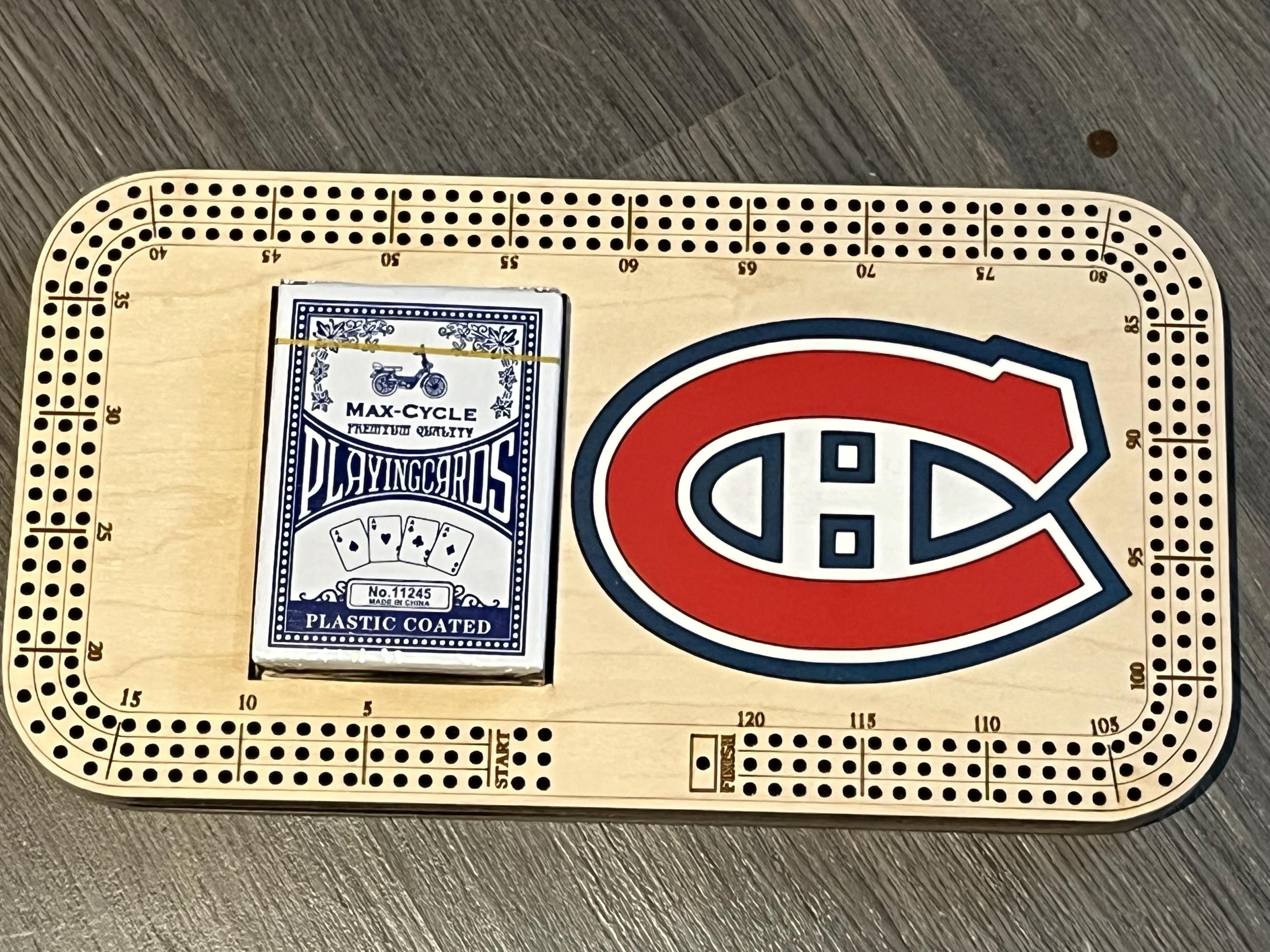 Cribbage Board With Painted Logo - Etsy
