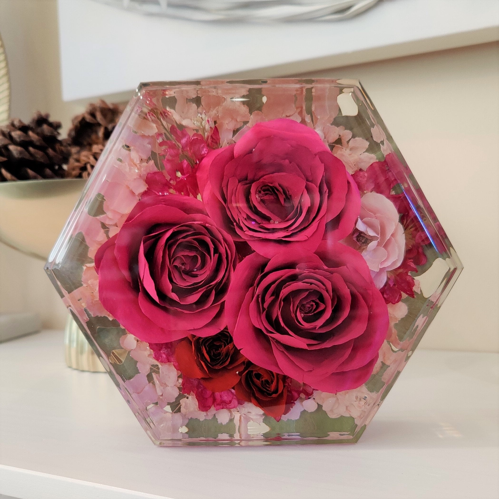 Custom Floral Preservation: Wedding Bouquet Resin Block (DEPOSIT ONLY ...