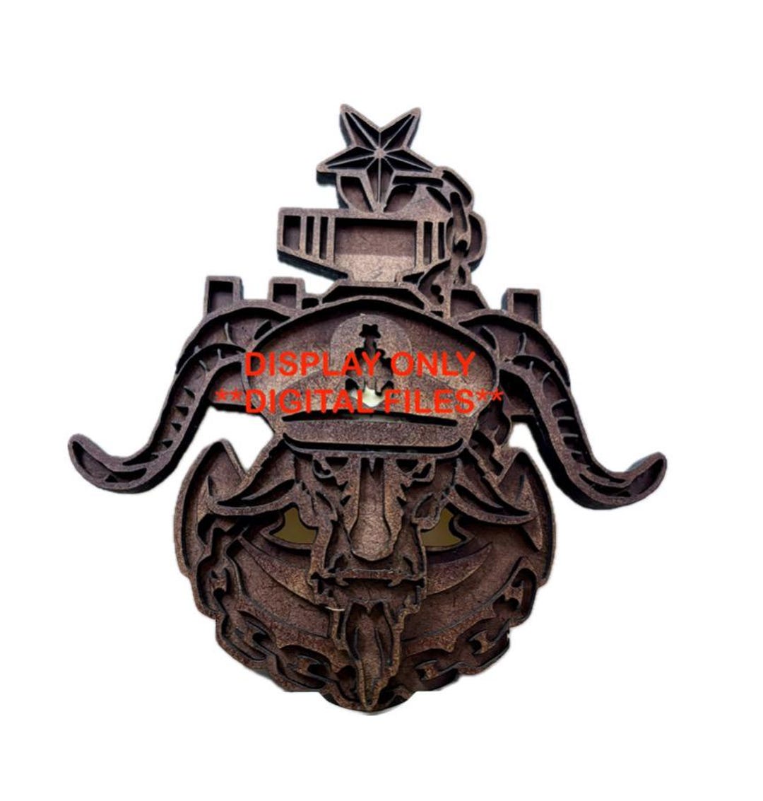 Navy E8 Goat Senior Chief Anchor V2, 3-layer (mandala), USN, Svg Ai DXF ...