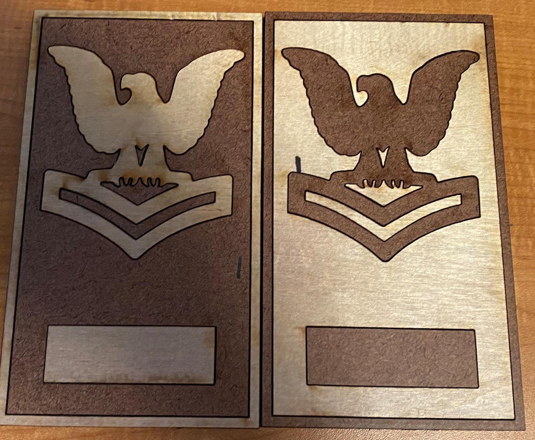 Navy Petty Officer PO2/E5, Enlisted Rank Chevron, USN, 2-layer Design ...