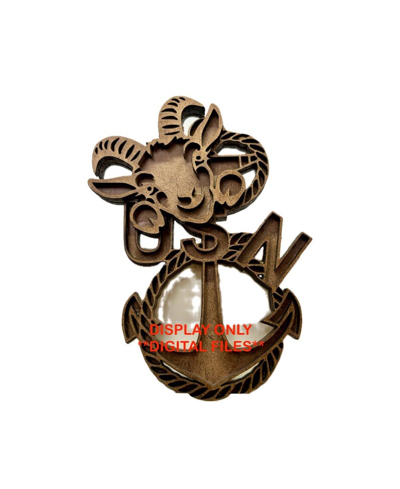 Navy Chief Anchor Old Cute Female Goat V2, 3-layer (mandala), USN, Svg ...