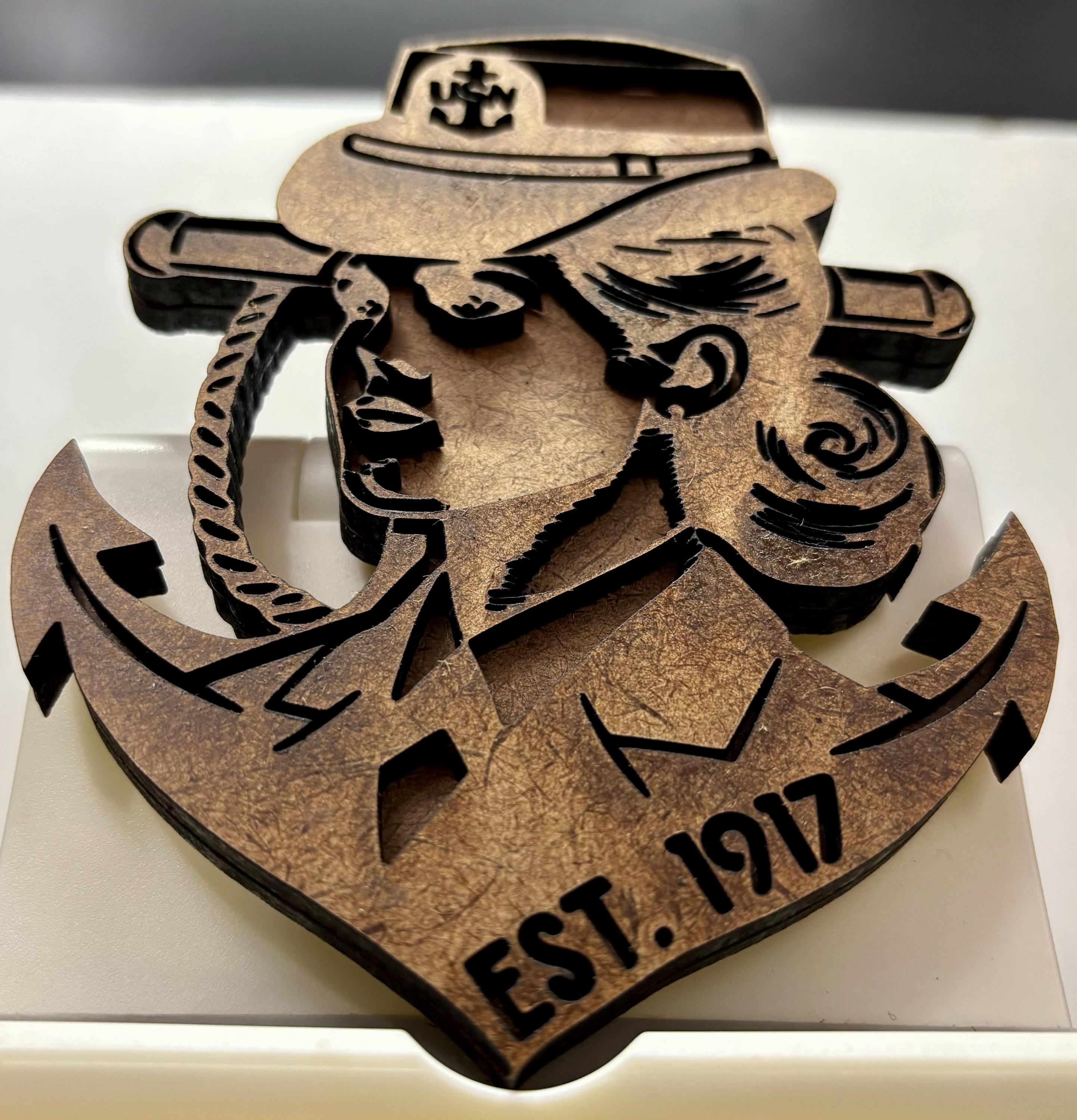 Navy Female Chief 1917, 2-layer (mandala), USN, Svg Ai DXF Png ...
