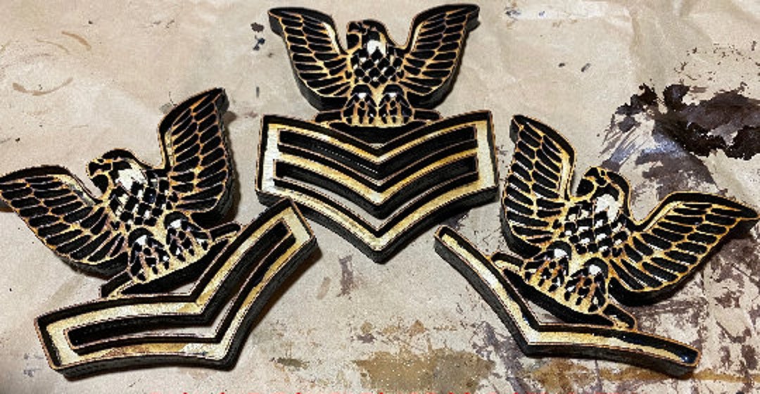 Navy PO1/PO2/PO3 (E6/E5/E4) Petty Officer Chevrons (port & Starboard ...
