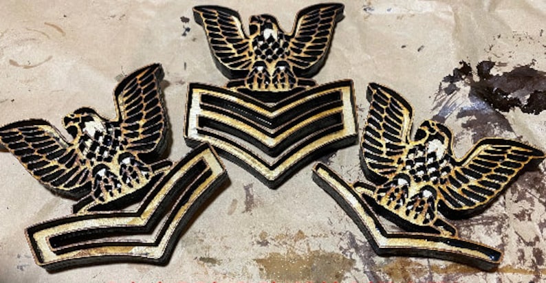 Navy PO1/PO2/PO3 (E6/E5/E4) Petty Officer Chevrons (port & Starboard ...