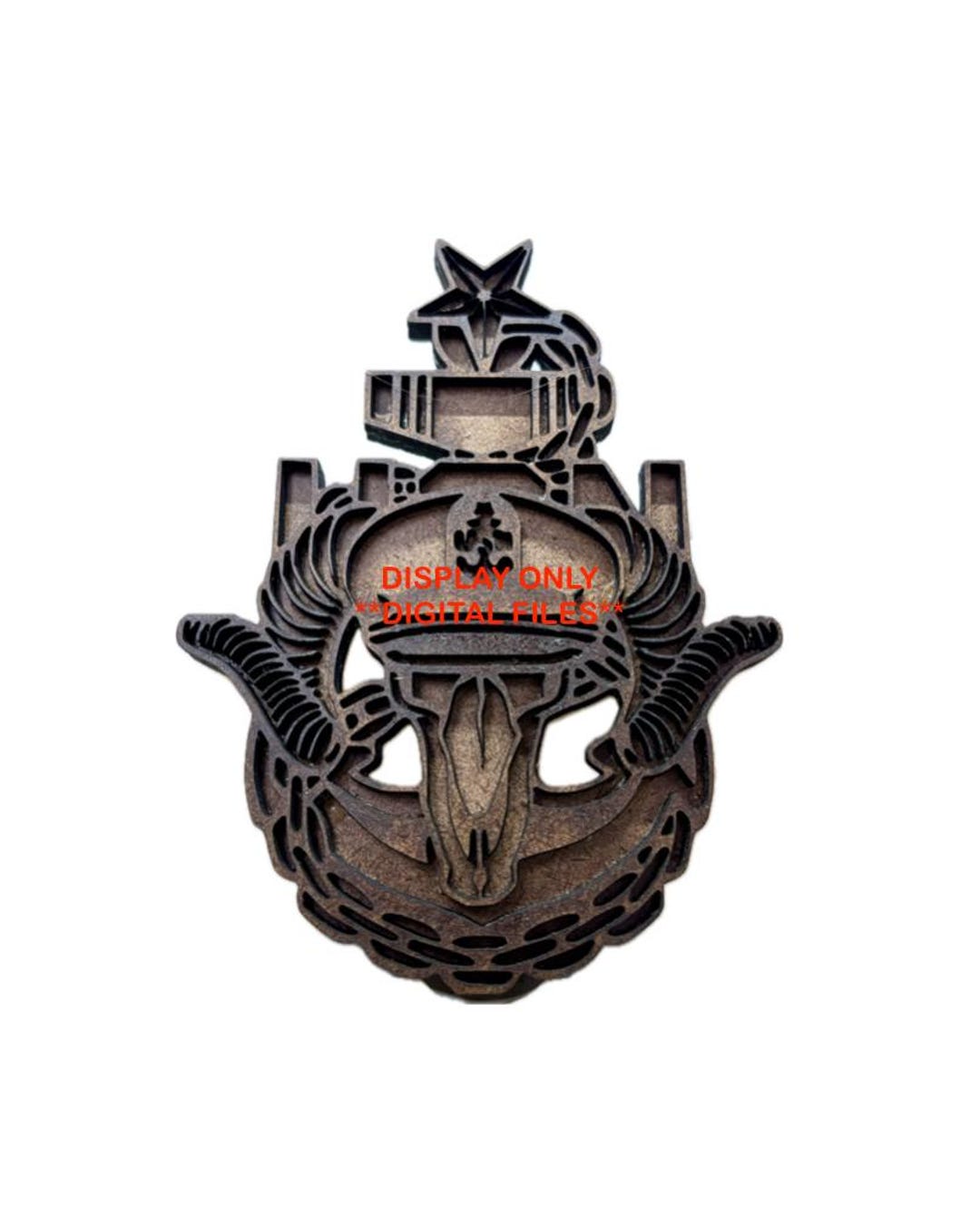 Navy E8 Goat Skull Senior Chief Anchor V1, 2-layer (mandala), USN, Svg ...