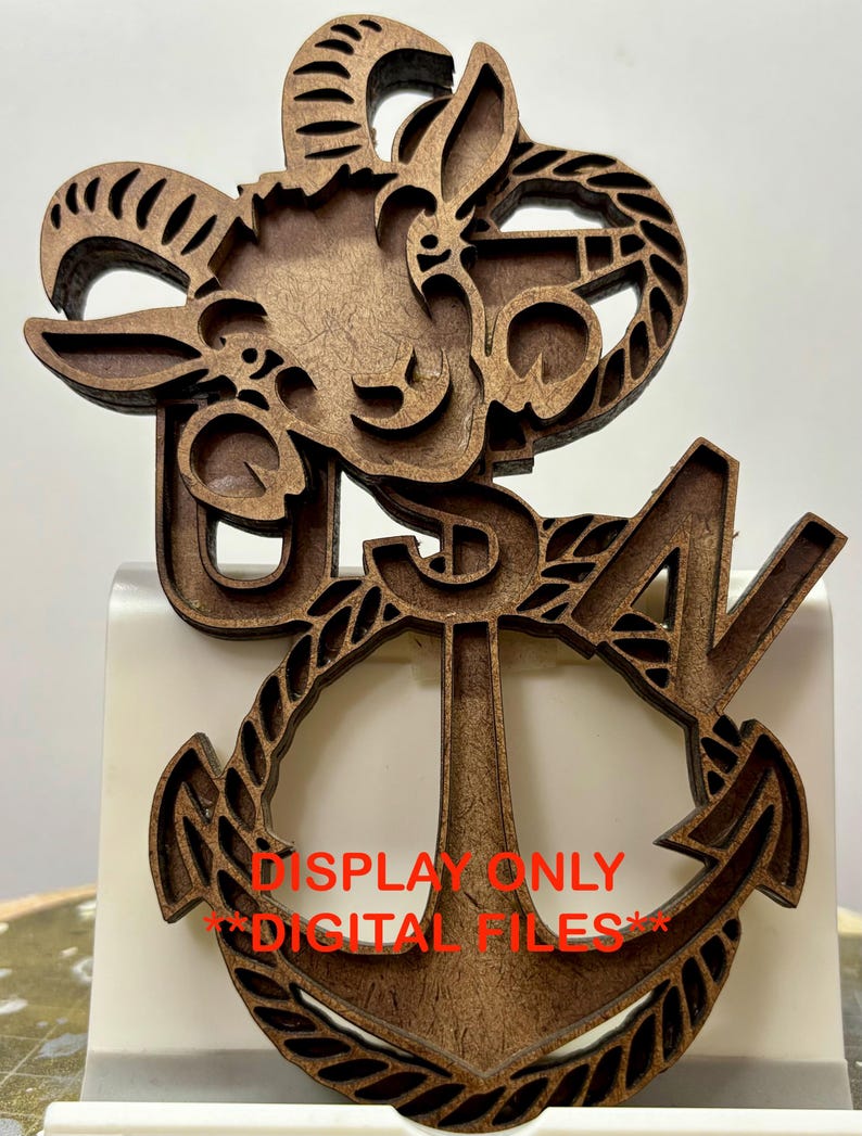 Navy Chief Anchor Old Cute Female Goat V2, 3-layer (mandala), USN, Svg ...