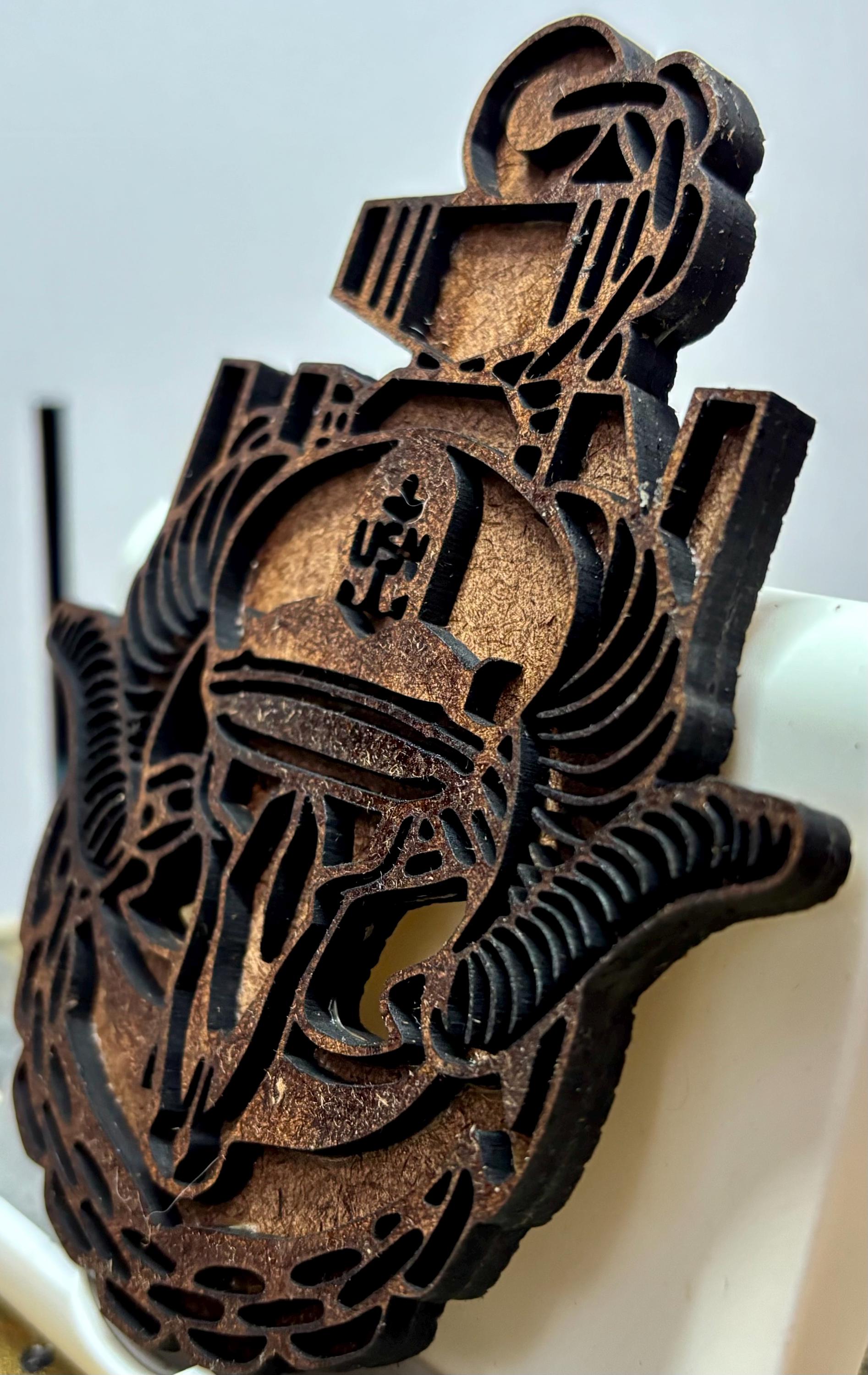 Navy E7 Goat Skull Chief Anchor V1, 2-layer (mandala), USN, Svg Ai DXF ...