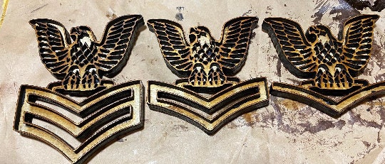 Navy PO1/PO2/PO3 (E6/E5/E4) Petty Officer Chevrons (port & Starboard ...