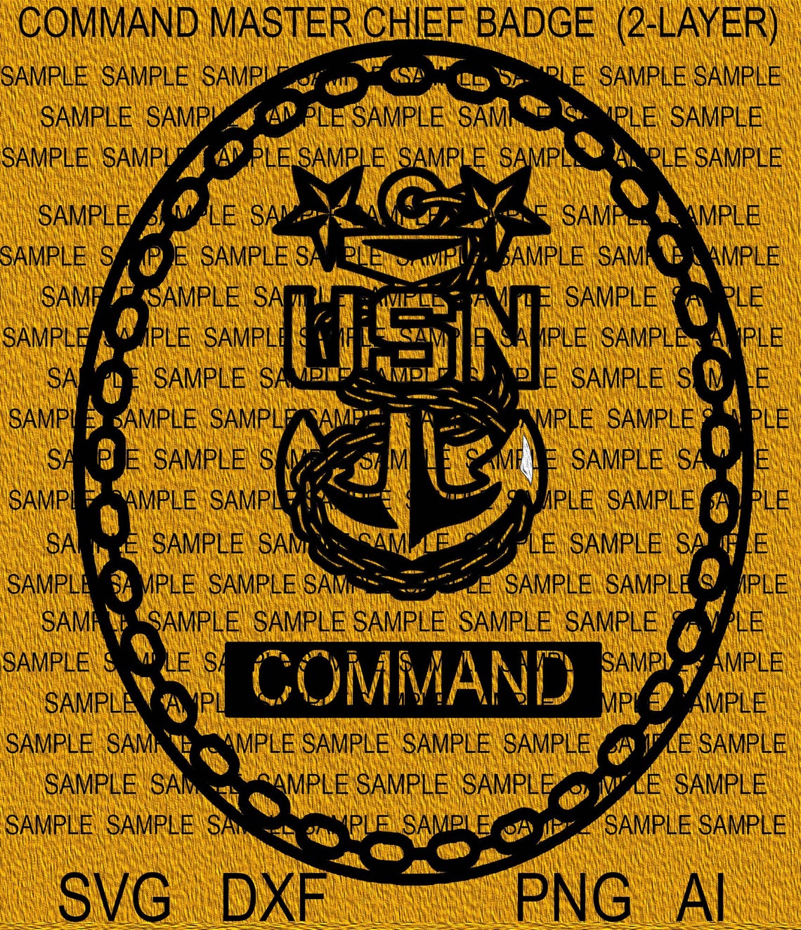 Command Master Chief CMC/E9 Badge V2 2-layer USN Svg Ai - Etsy
