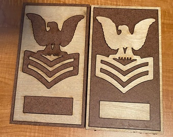 Navy Petty Officer PO2/E5 Enlisted Rank Chevron USN 2-layer - Etsy