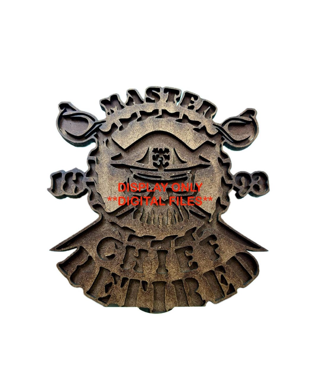 Navy E9 Master Chief Skull Cutlass 1893 Retired, 2-layer (mandala), USN ...