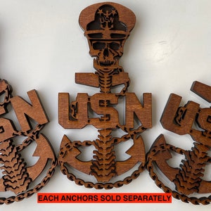 Navy E8/senior Chief Skull Anchor Backbone, 2-layer (mandala), USN, Svg ...