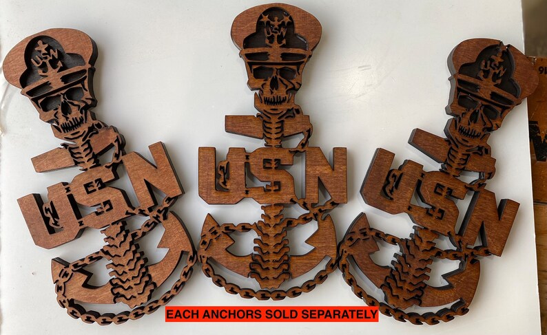 Navy E8/senior Chief Skull Anchor Backbone, 2-layer (mandala), USN, Svg ...