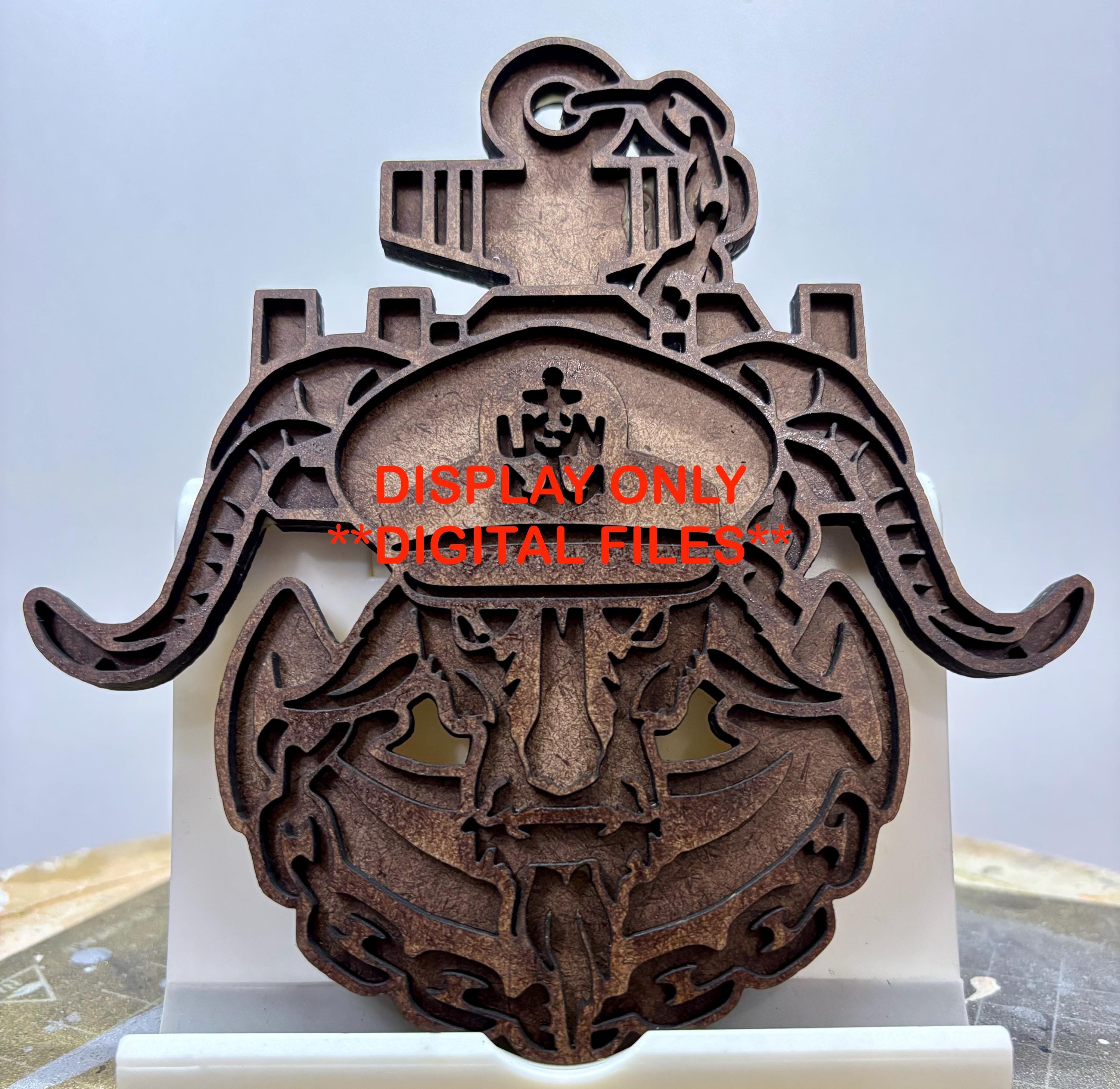 Navy E7 Goat Chief Anchor V1, 2-layer (mandala), USN, Svg Ai DXF Png ...