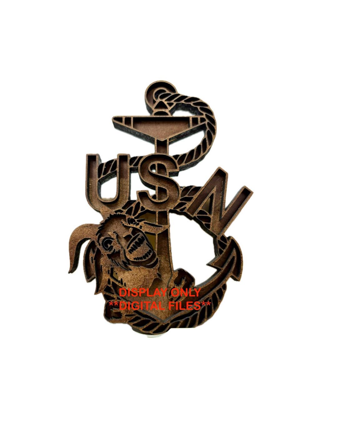 Navy Chief Anchor Funny Goat, 2-layer (mandala), USN, Svg Ai DXF Png — Glowforge ** Digital ...