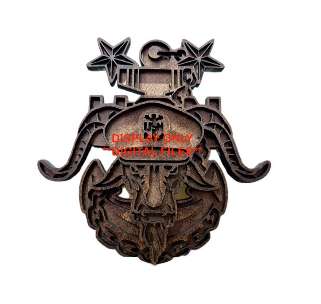 Navy E9 Goat Master Chief Anchor V2, 3-layer (mandala), USN, Svg Ai DXF ...