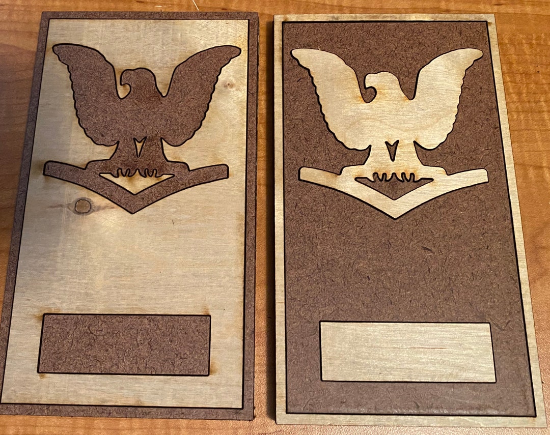 Navy Petty Officer PO3/E4, Enlisted Rank Chevron, USN, 2-layer Design ...