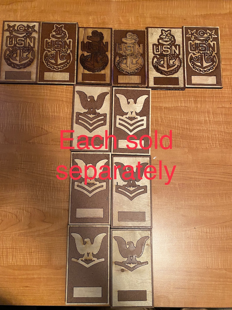 Navy Petty Officer PO1/E6, Enlisted Rank Chevron, USN, 2-layer Design ...