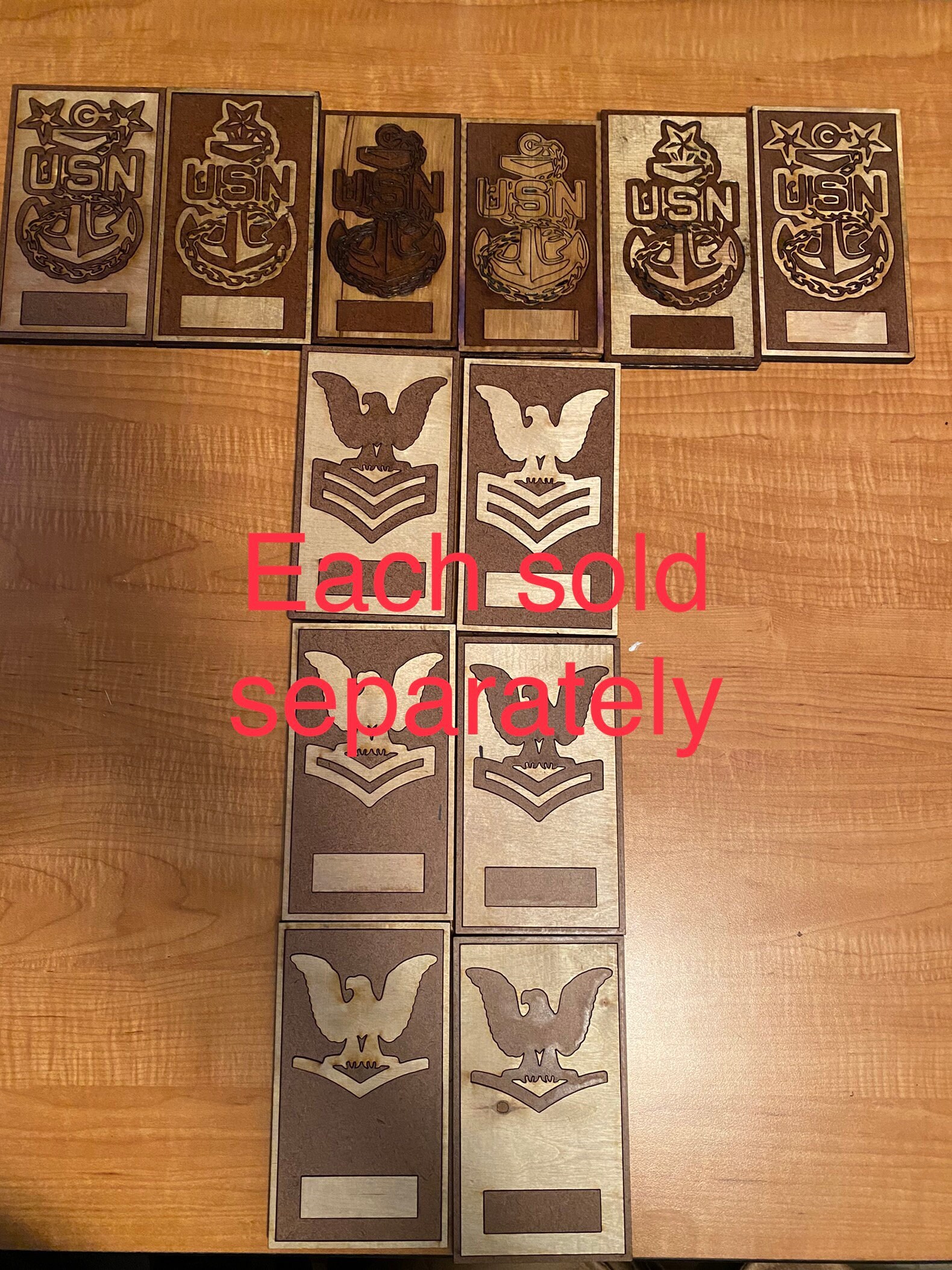 Navy Petty Officer PO1/E6, Enlisted Rank Chevron, USN, 2-layer Design ...