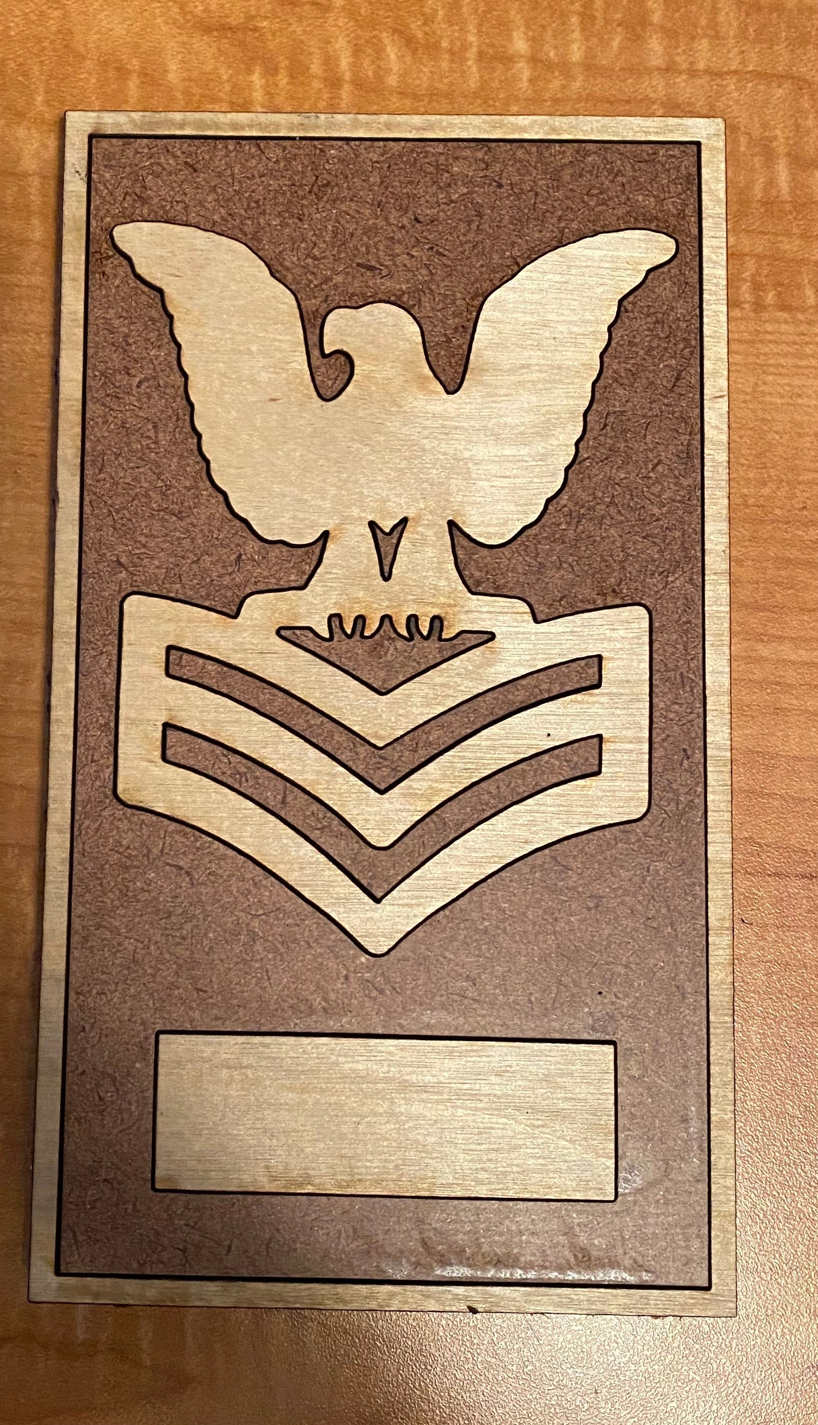 Navy Petty Officer PO1/E6, Enlisted Rank Chevron, USN, 2-layer Design ...