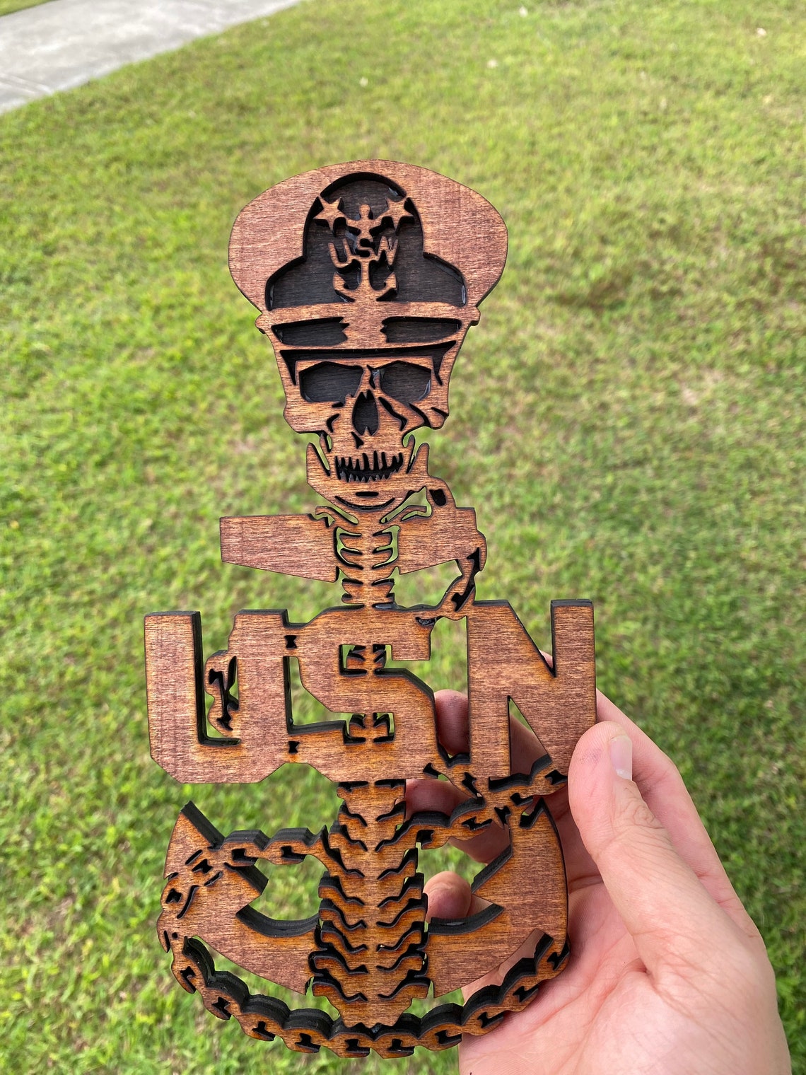 Navy E9/master Chief Skull Anchor Backbone, 2-layer (mandala), USN, Svg ...