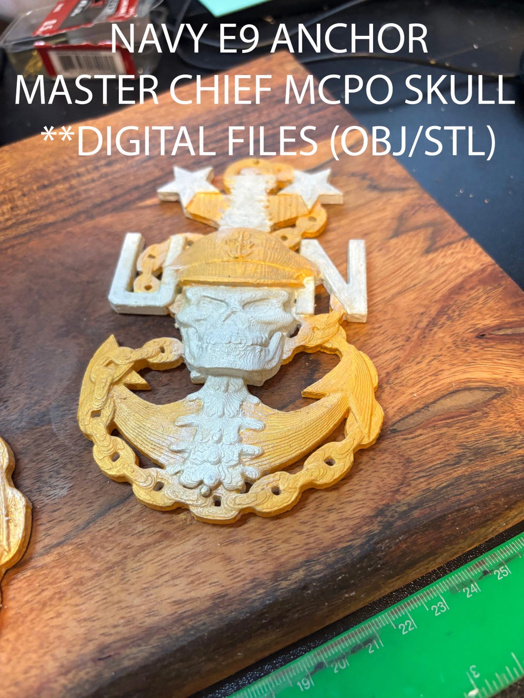 Navy E9 Anchor Master Chief MCPO Skull, USN, 3d Models ** Digital Files ...