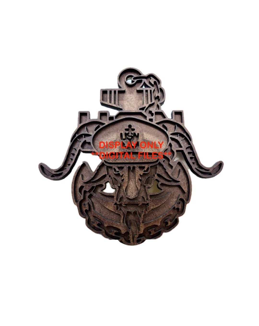 Navy E7 Goat Chief Anchor V1, 2-layer (mandala), USN, Svg Ai DXF Png ...