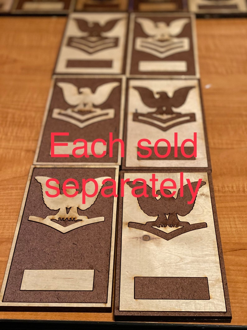 Navy Petty Officer PO1/E6, Enlisted Rank Chevron, USN, 2-layer Design ...