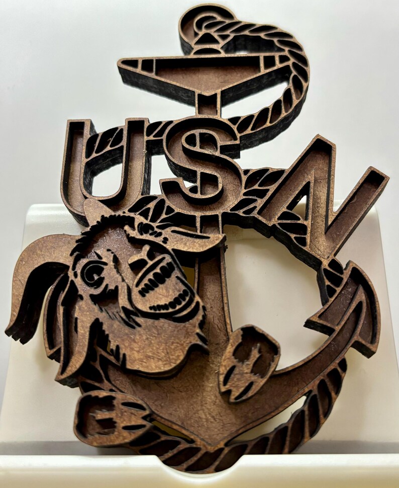 Navy Chief Anchor Funny Goat V2, 3-layer (mandala), USN, Svg Ai DXF Png ...