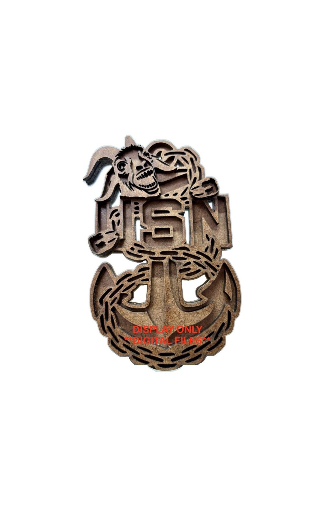 Navy E7 Chief Anchor Funny Goat V2, 3-layer (mandala), USN, Svg Ai DXF ...