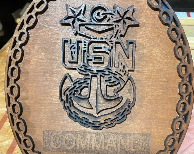Command Master Chief CMC/E9 Badge V2, 2-layer, USN, Svg Ai DXF Png ...