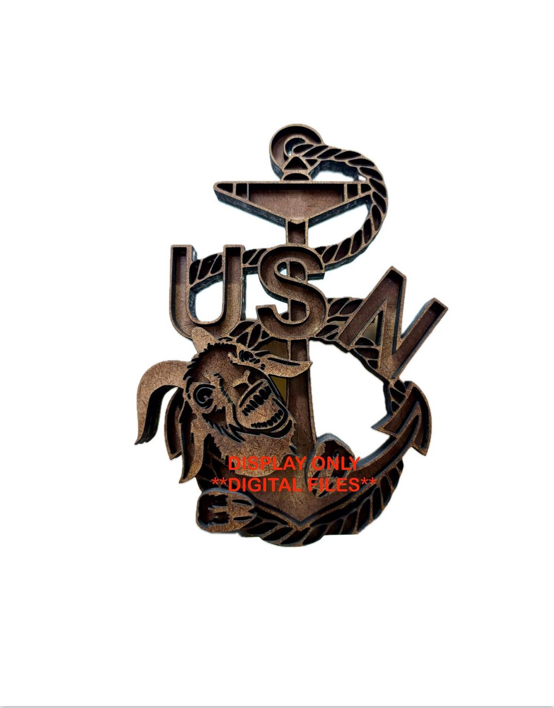 Navy Chief Anchor Funny Goat V2, 3-layer (mandala), USN, Svg Ai DXF Png ...