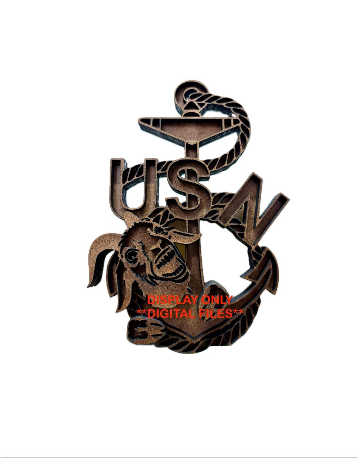 Navy Chief Anchor Funny Goat V2, 3-layer (mandala), USN, Svg Ai DXF Png ...