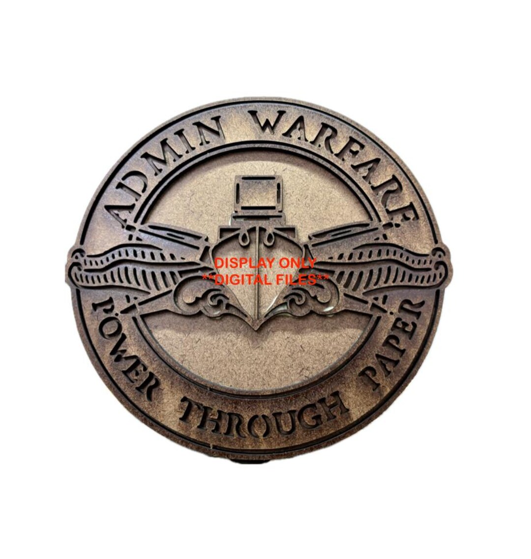 Navy Admin Warrior Power Through Paper, 2-layer (mandala), USN, Svg Ai ...
