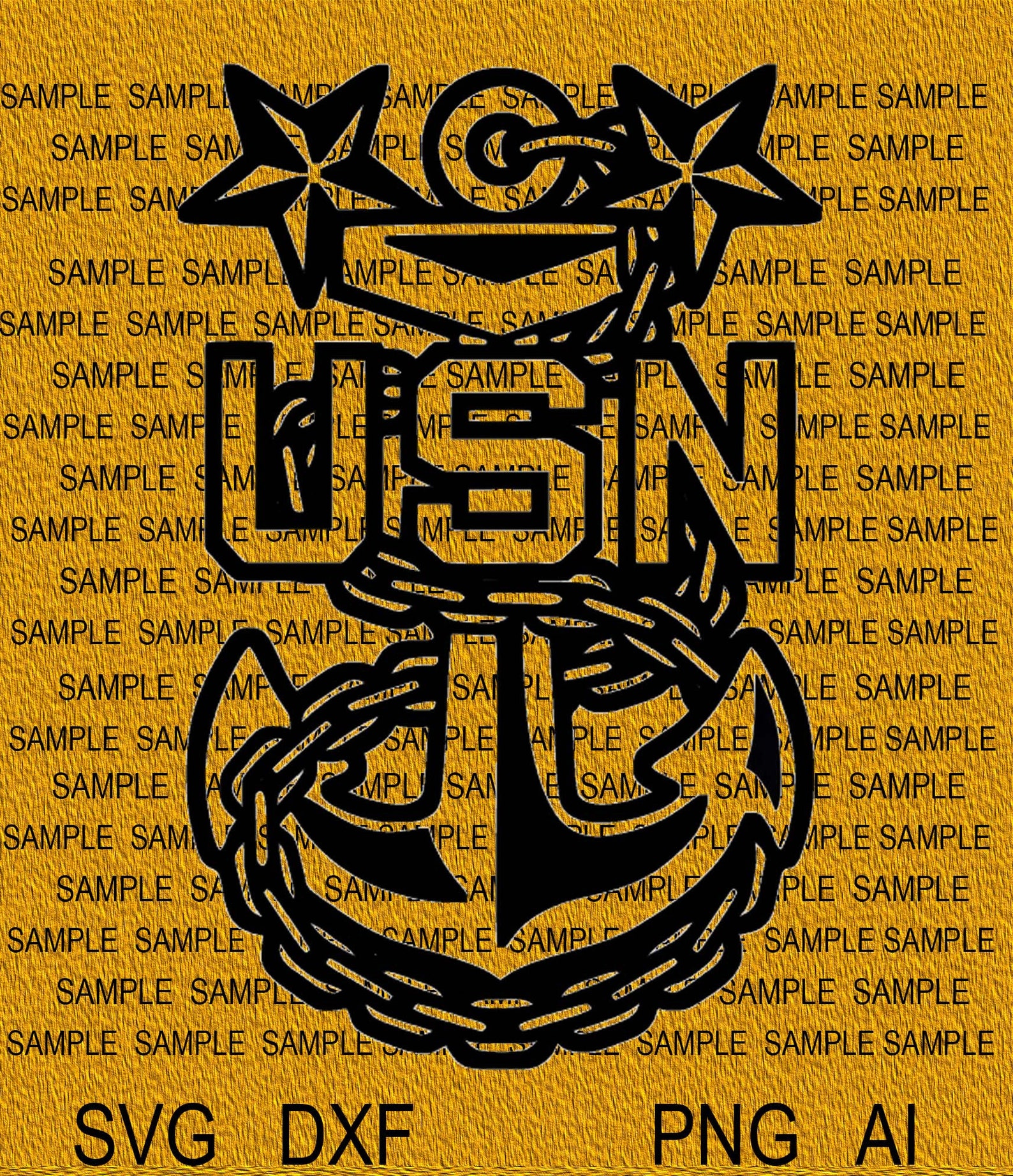 Navy Master Chief E9 Anchor, 2-layer, USN, Svg Ai DXF Png — Glowforge ...