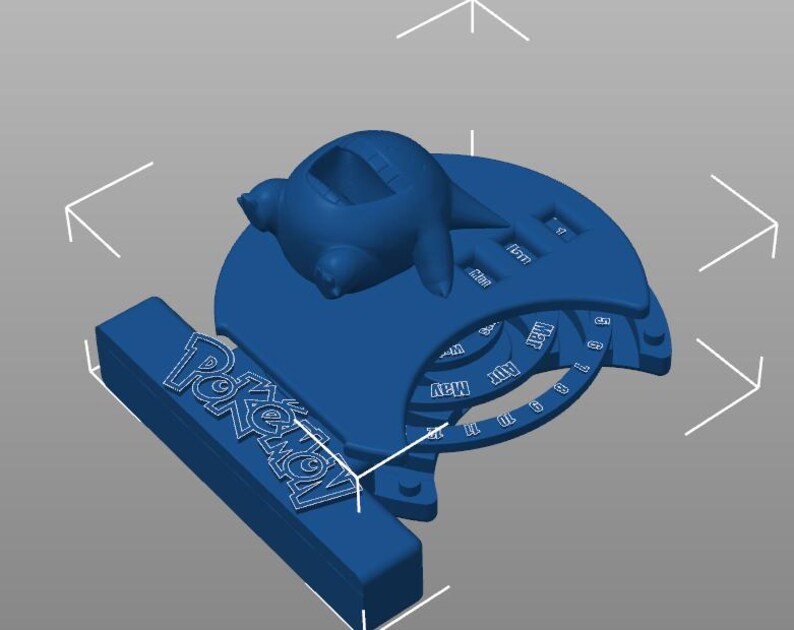 Pokemon Gengar - Perpetual Calendar Stand 3D Print **digital Files OBJ ...