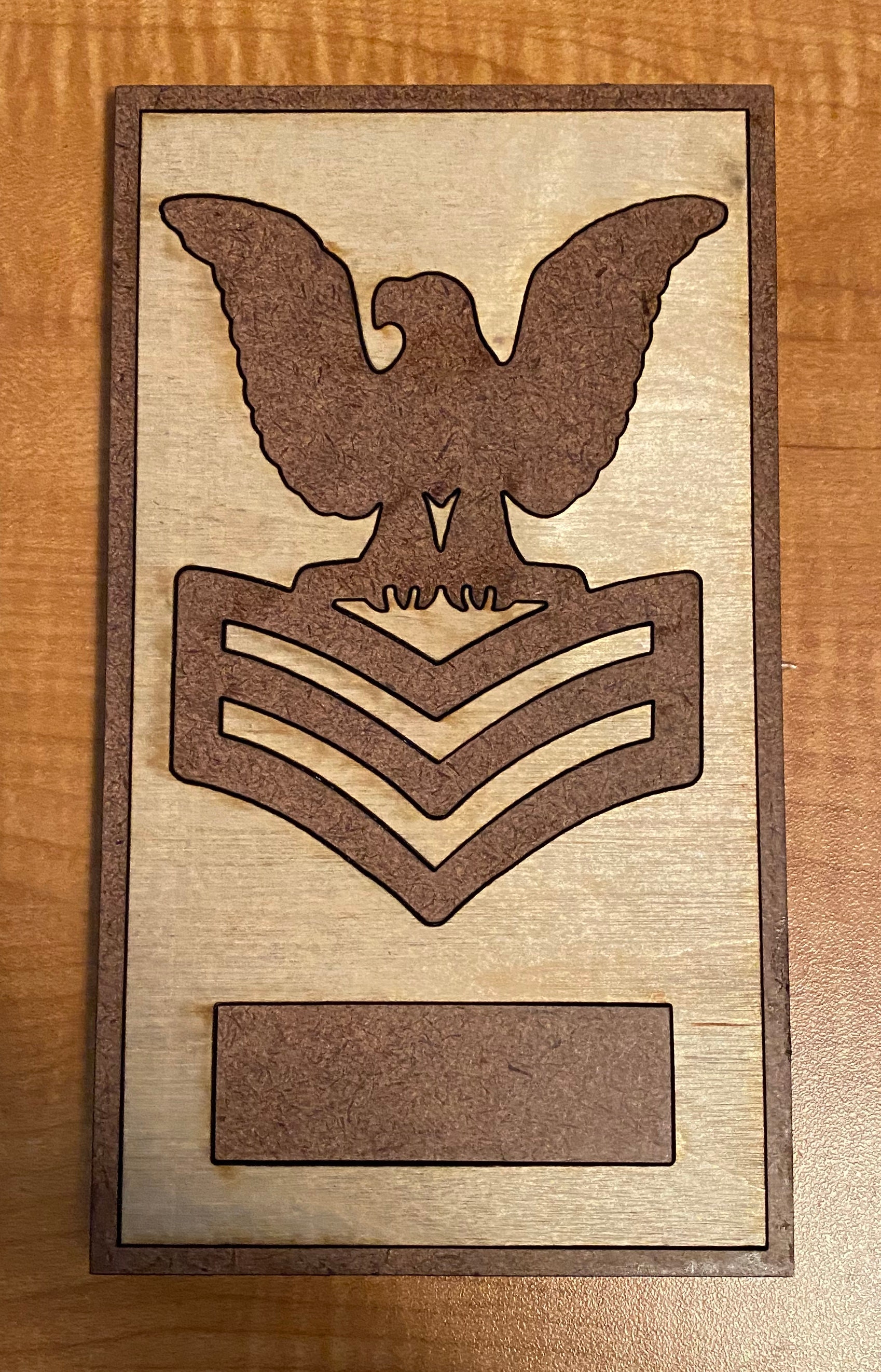 Navy Petty Officer PO1/E6, Enlisted Rank Chevron, USN, 2-layer Design ...