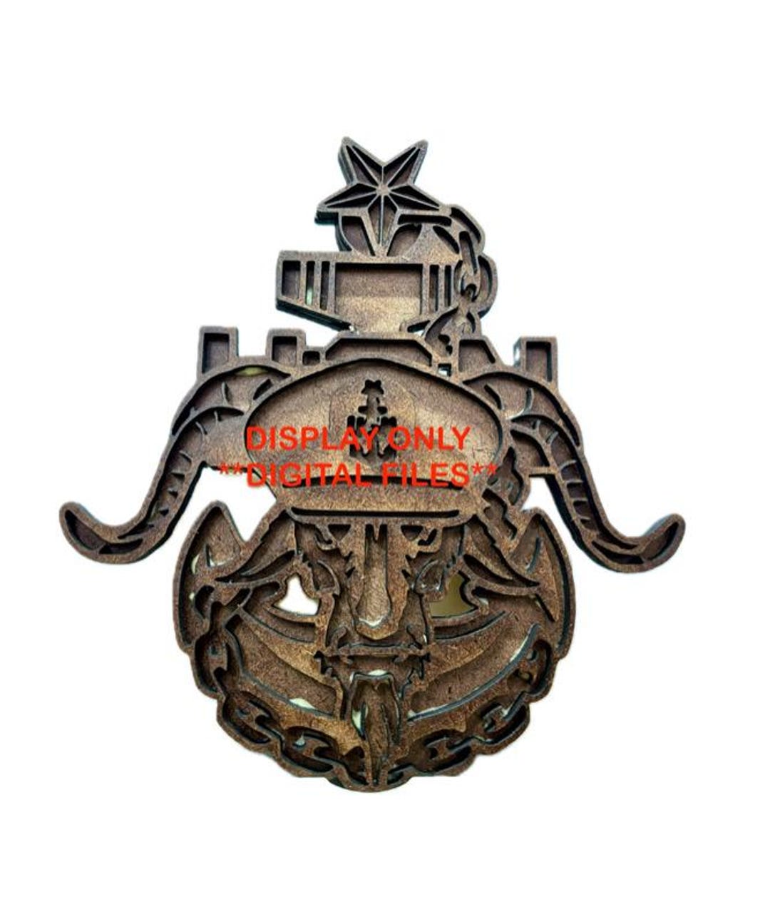 Navy E8 Goat Senior Chief Anchor V1, 2-layer (mandala), USN, Svg Ai DXF ...