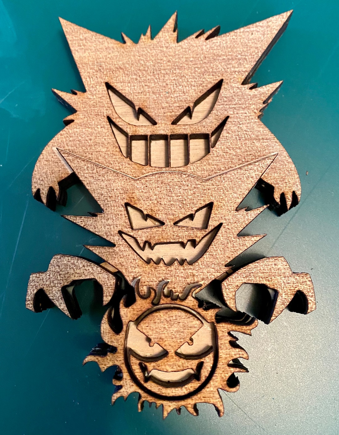 Gengar Evolution (gastly, Haunter, Gengar), Pokemon, 4-layer Design ...