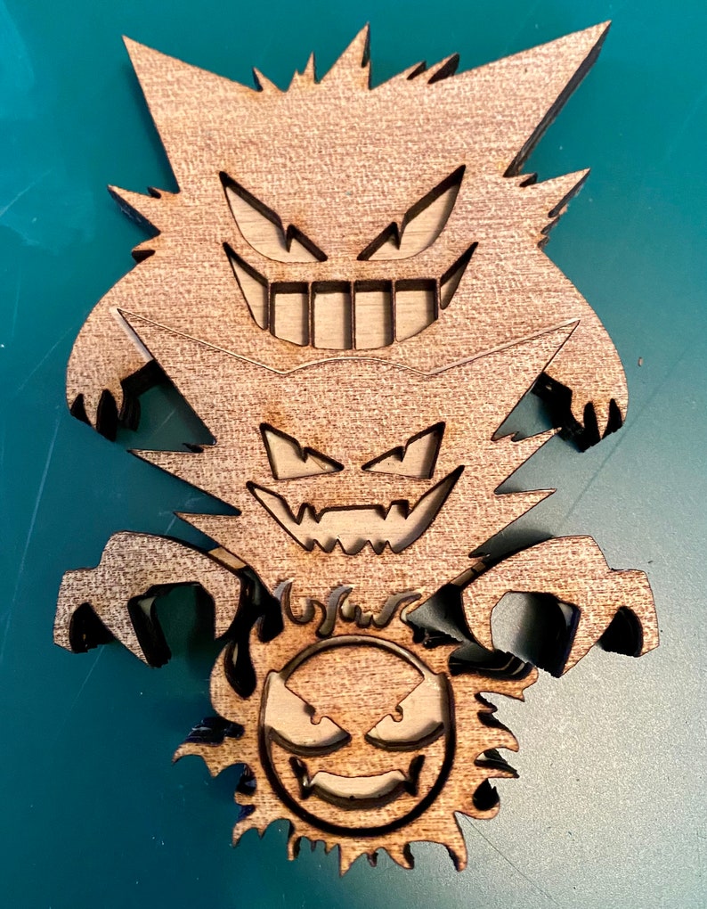 Gengar Evolution (gastly, Haunter, Gengar), Pokemon, 4-layer Design ...