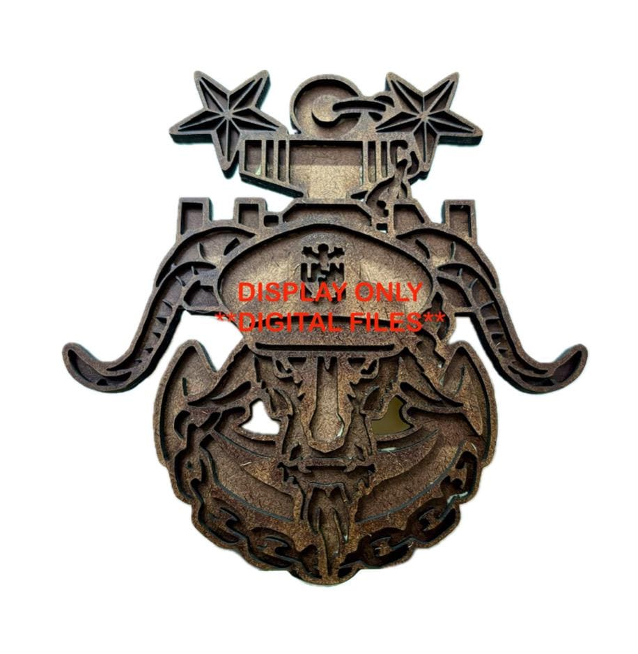 Navy E9 Goat Master Chief Anchor V1, 2-layer (mandala), USN, Svg Ai DXF ...