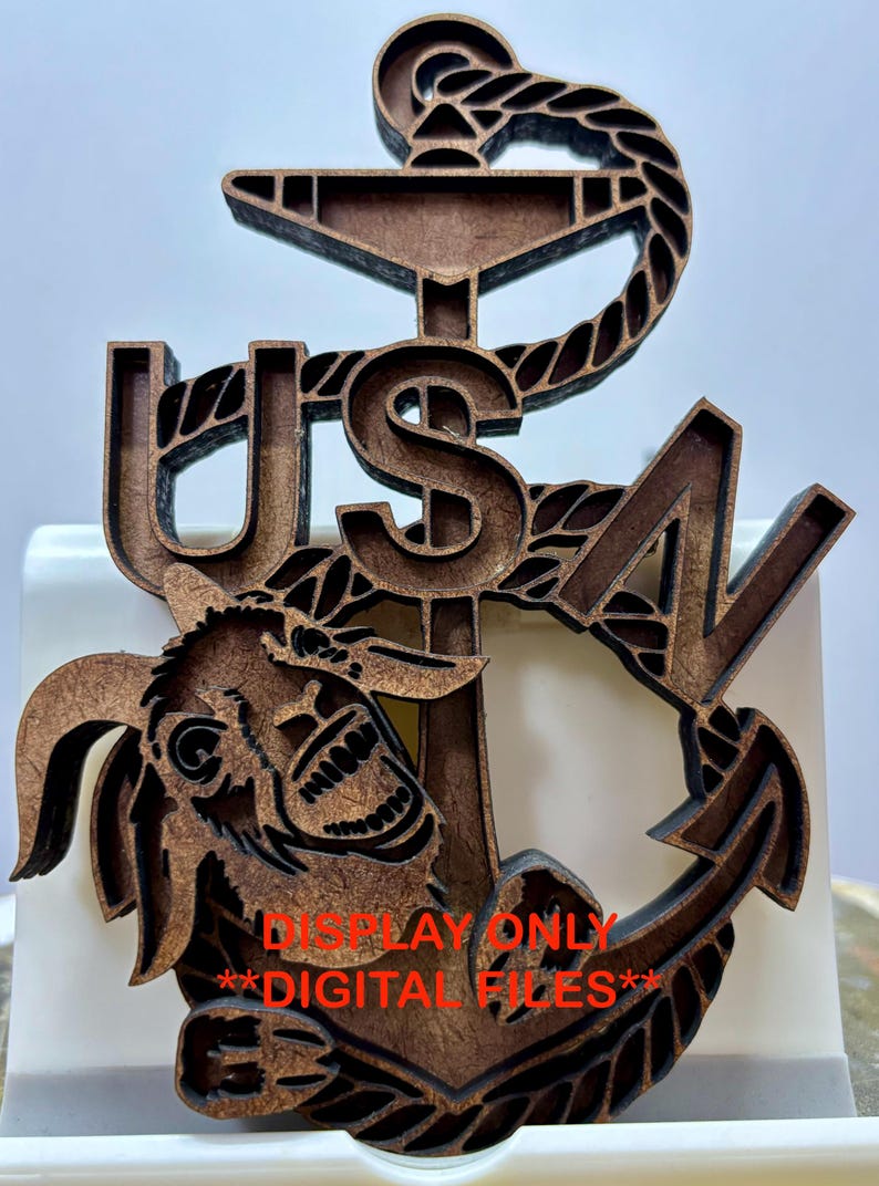 Navy Chief Anchor Funny Goat V2, 3-layer (mandala), USN, Svg Ai DXF Png ...