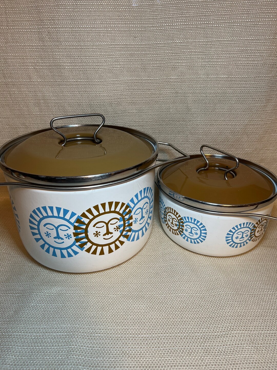 Vintage Robert Carrier Enamel Pots With Lids - Made in Italy - Etsy