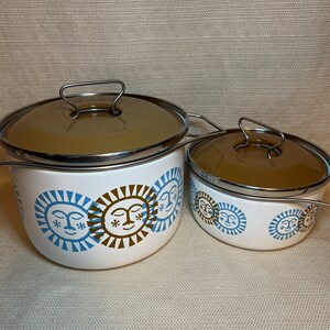 Vintage Robert Carrier Enamel Pots With Lids - Made in Italy - Etsy