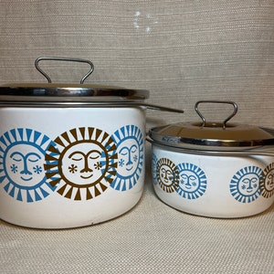 Vintage Robert Carrier Enamel Pots With Lids - Made in Italy - Etsy
