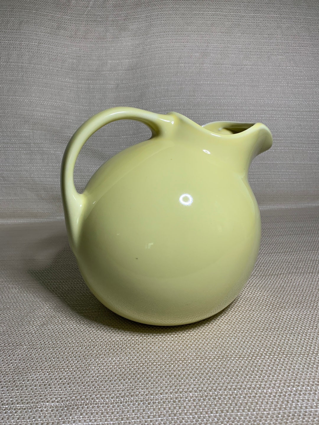 Vintage Hall Yellow Ball Pitcher With Ice Lip. - Etsy