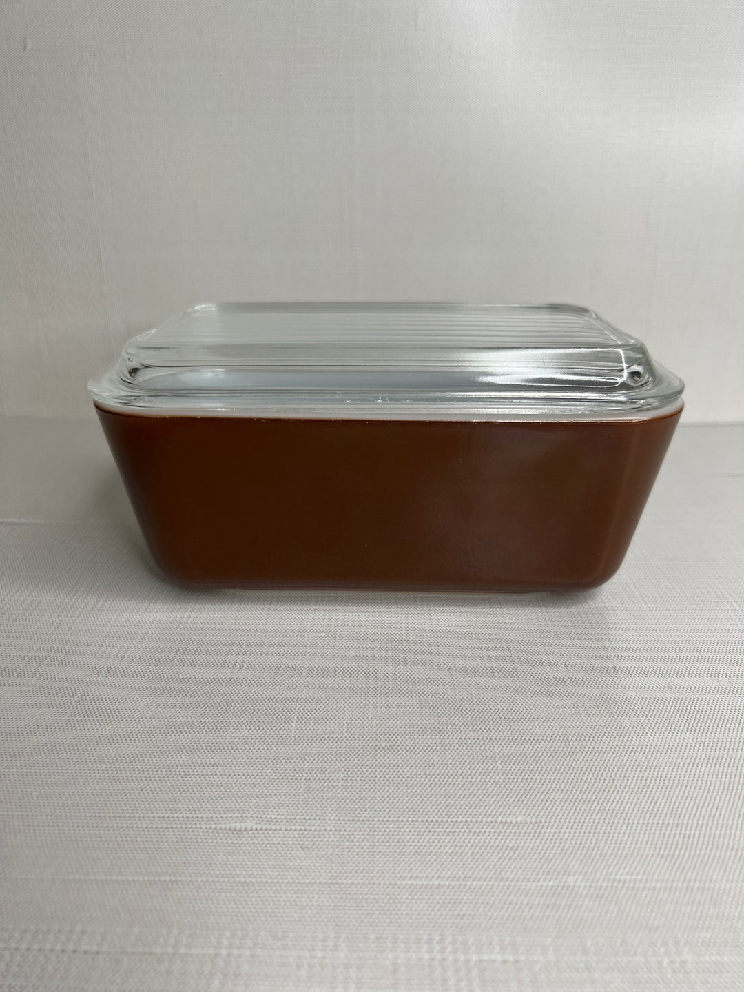 Pyrex Brown 1 1/2 Pint Refrigerator Dish With Lid 0502 - Etsy